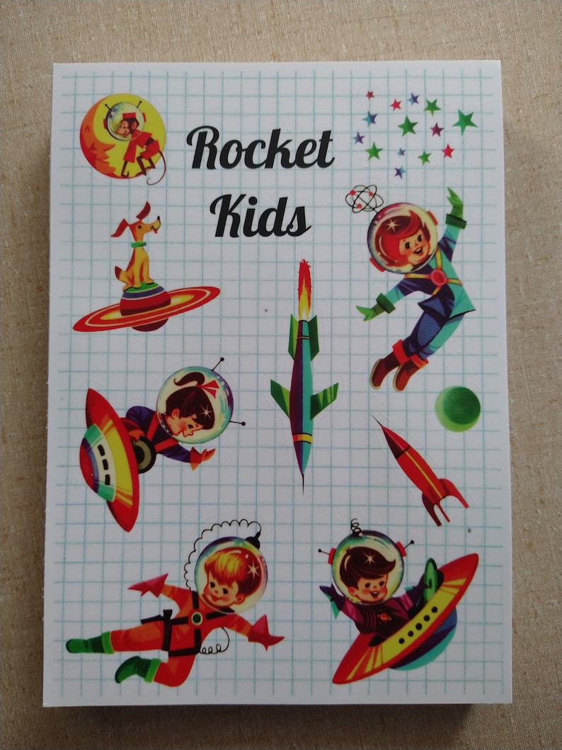 Rocket Kids Sticker Sheet - Etsy