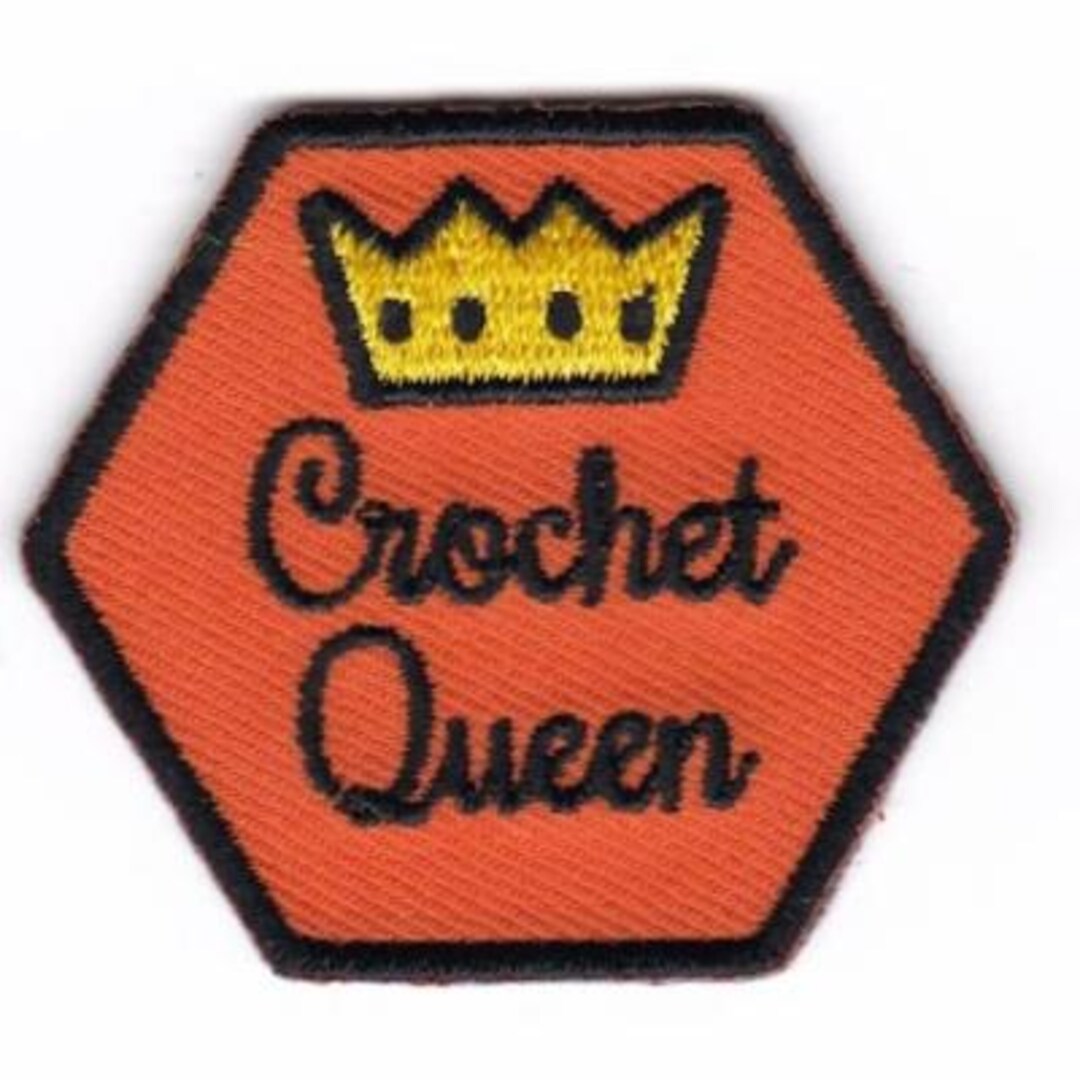 Crochet Queen Merit Badge - Iron On - Etsy