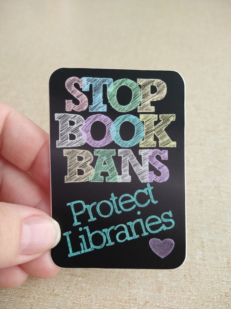 Stop Book Bans Protect Libraries Sticker - Etsy
