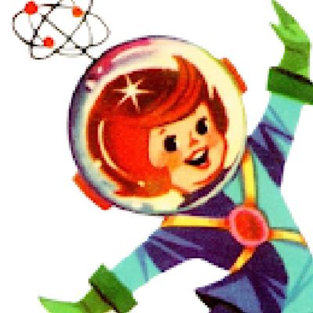 Astro Girl Sticker - Etsy