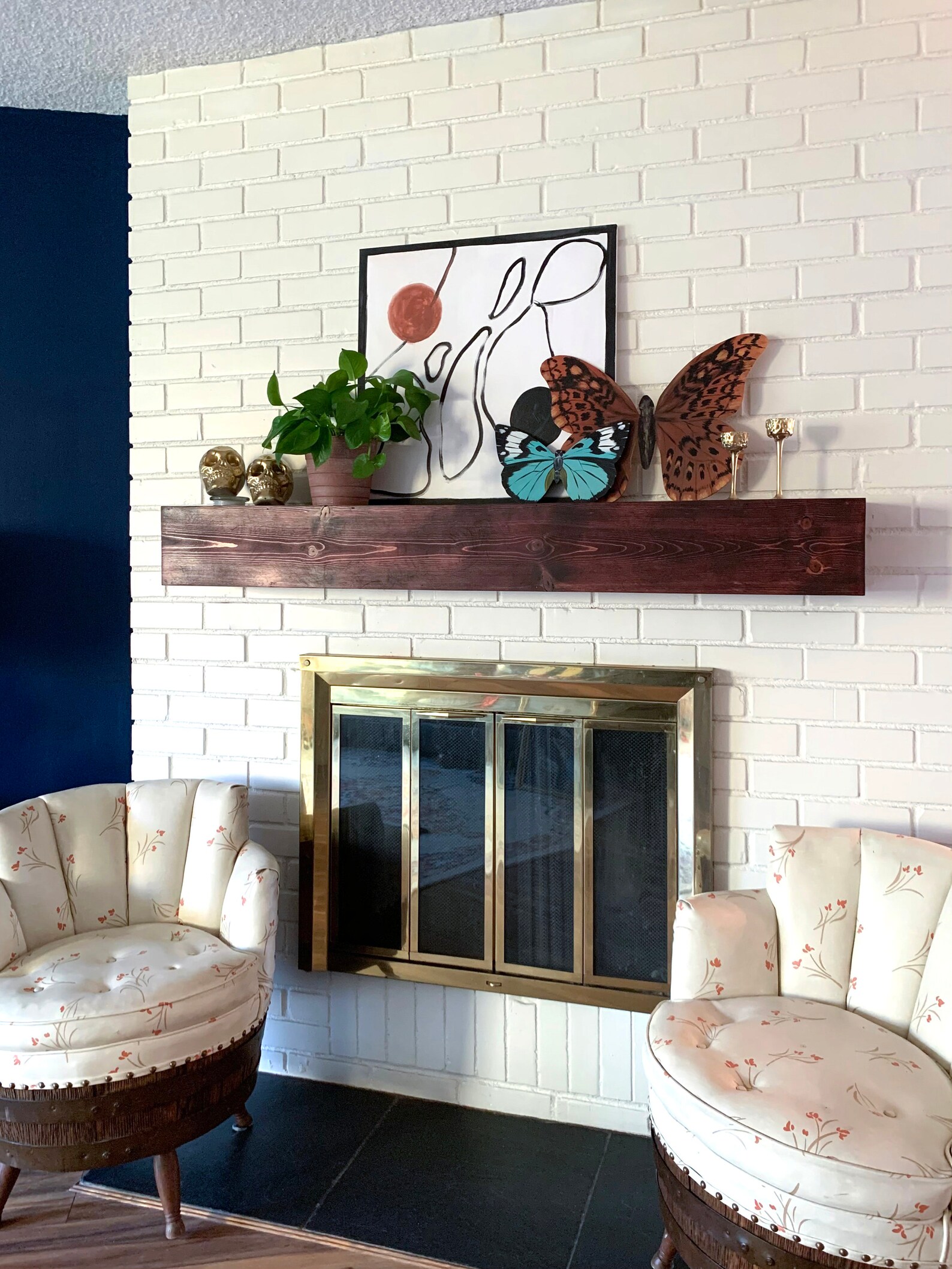 Hand-painted Spotted Tree Nymph Backside Butterfly Wall Art - Etsy