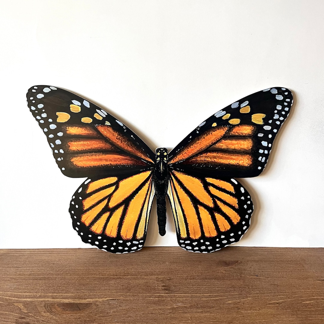 Handmade Wooden Monarch Butterfly Print | Wall Art | Cottage Core and ...