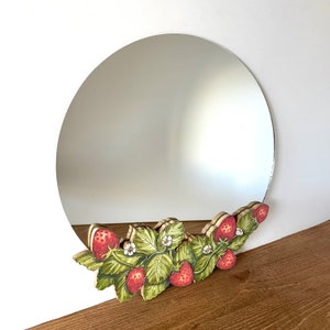 10" Strawberry Mirror Watercolor Print | Wall Art | Cottage Core and ...