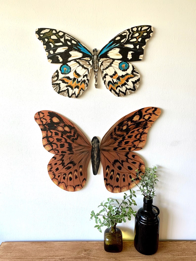 Hand-painted Zebra Swallowtail Butterfly Wall Art Cottage - Etsy