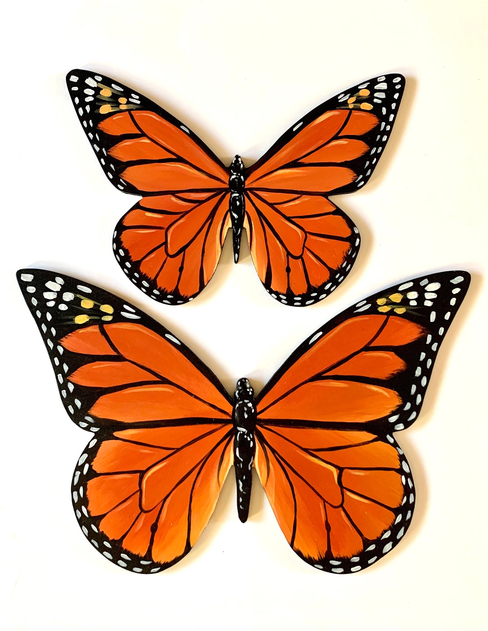 Hand-painted Monarch Butterfly Wall Art Cottage Core and - Etsy