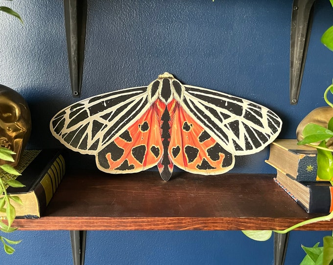 Handmade Virgin Tiger Moth Print | Wall Art | Cottage Core and Boho ...