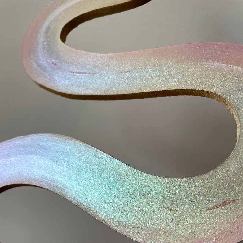 Hand-painted Iridescent Ball Python Snake Wall Decor Boho - Etsy