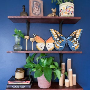 Hand-painted Spotted Tree Nymph Backside Butterfly Wall Art - Etsy