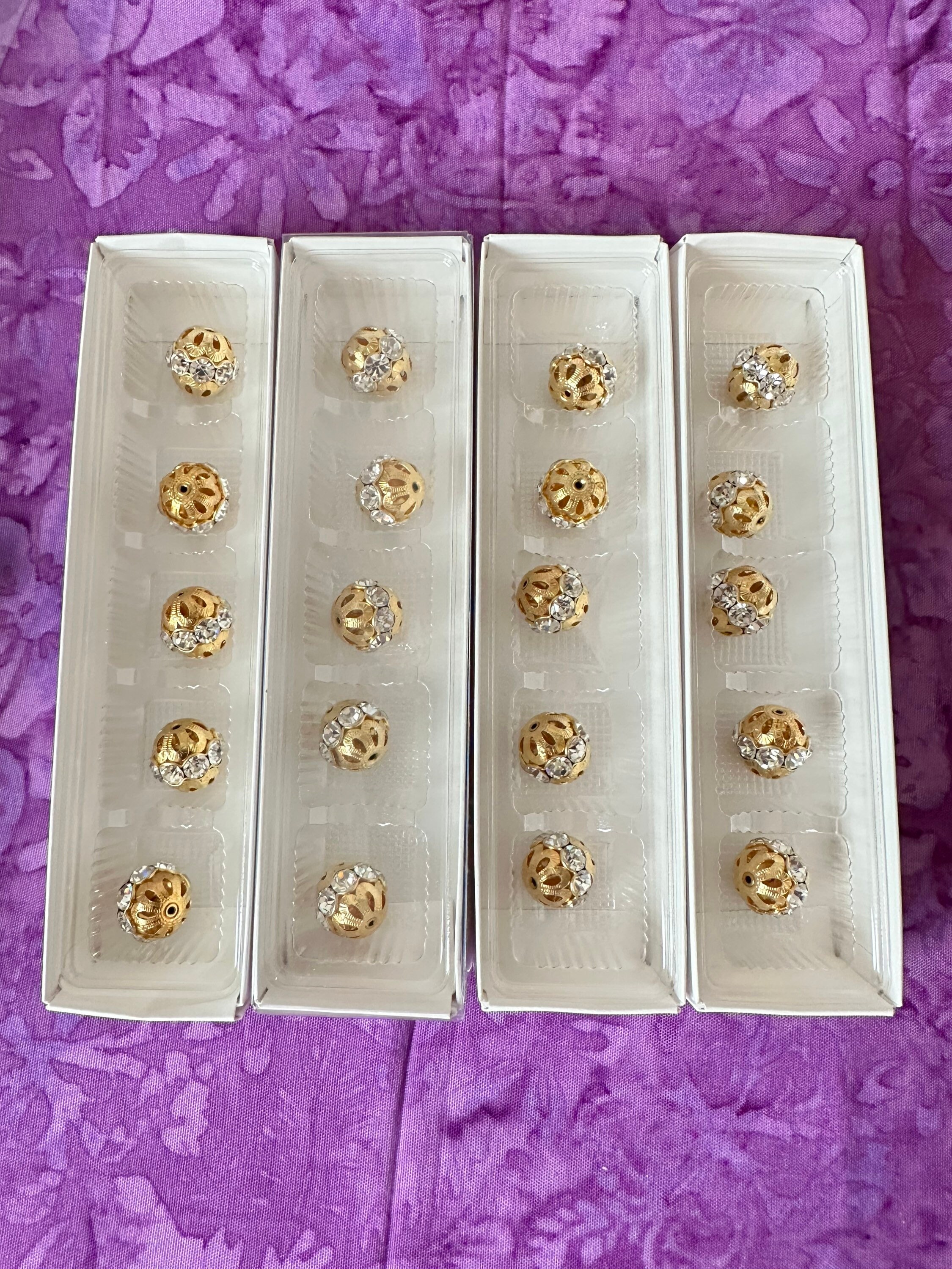 ART FK 18mm Gold Rhinestone Balls. 5pc Packs, Hafner and Puhrer - Etsy