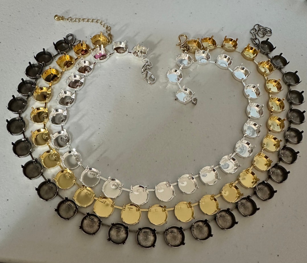 17” 14mm Gold or Antique Silver Empty Cup-chain With Clasp and 4 ...