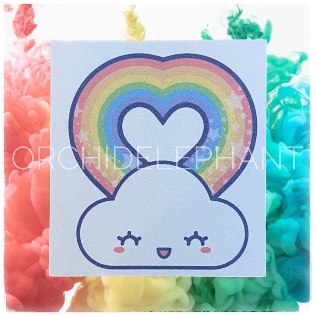 Happy Cloud Sticker - Etsy