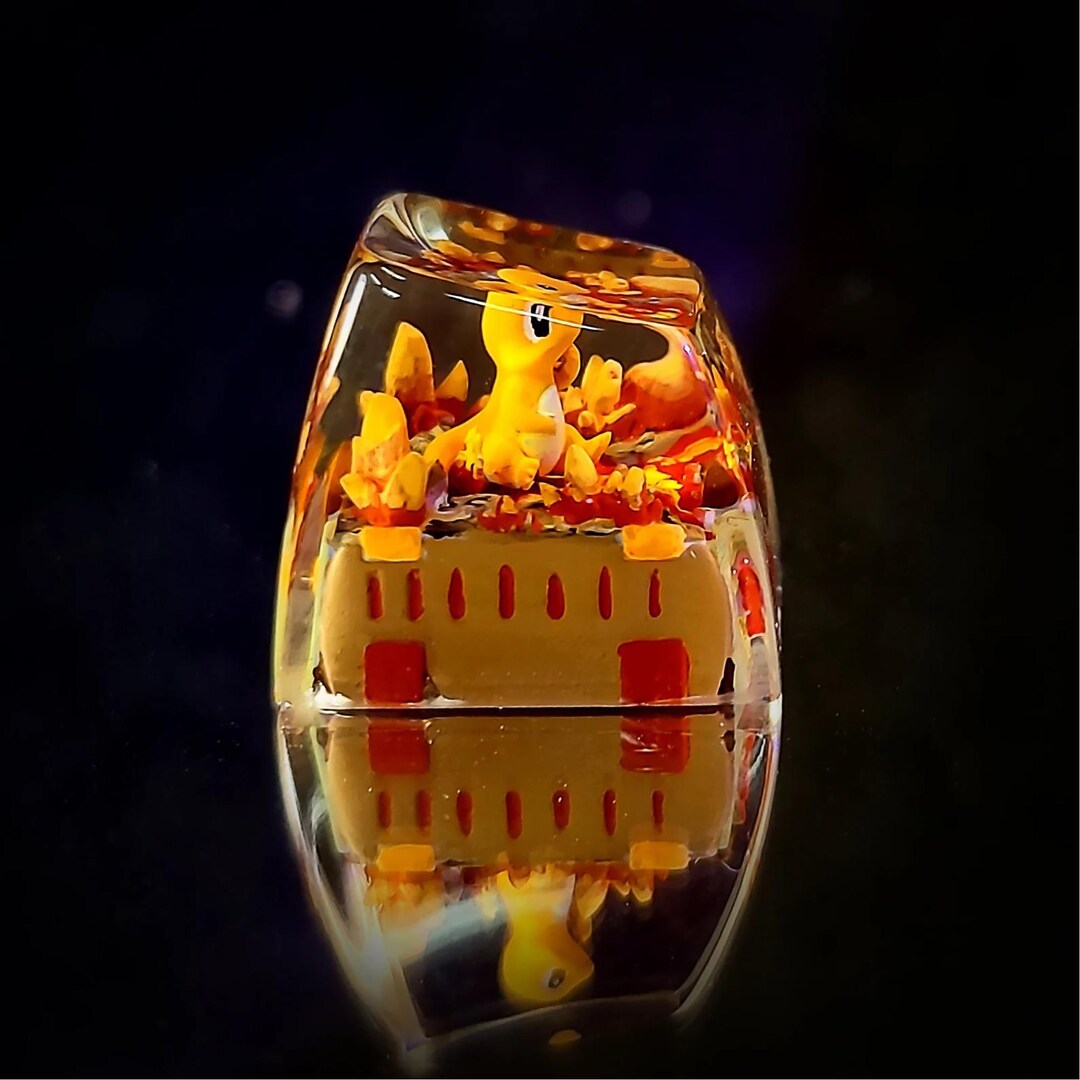 Pokemon Charmander Hitokage Artisan Keycaps Epoxy Resin - Etsy
