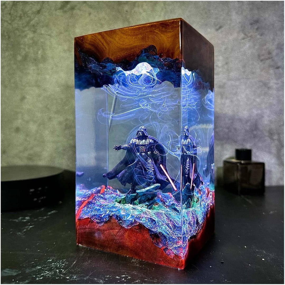 S.tar W.ars Darth Vader Epoxy Resin Lamp, Night Light - Etsy