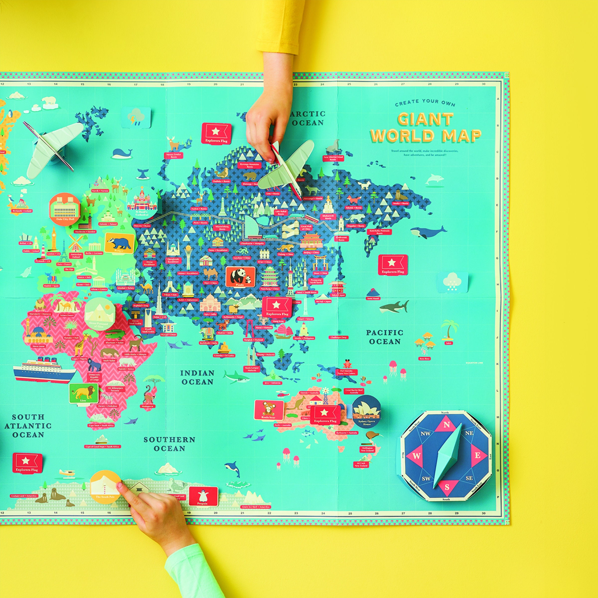 Create Your Own GIANT WORLD MAP | Etsy