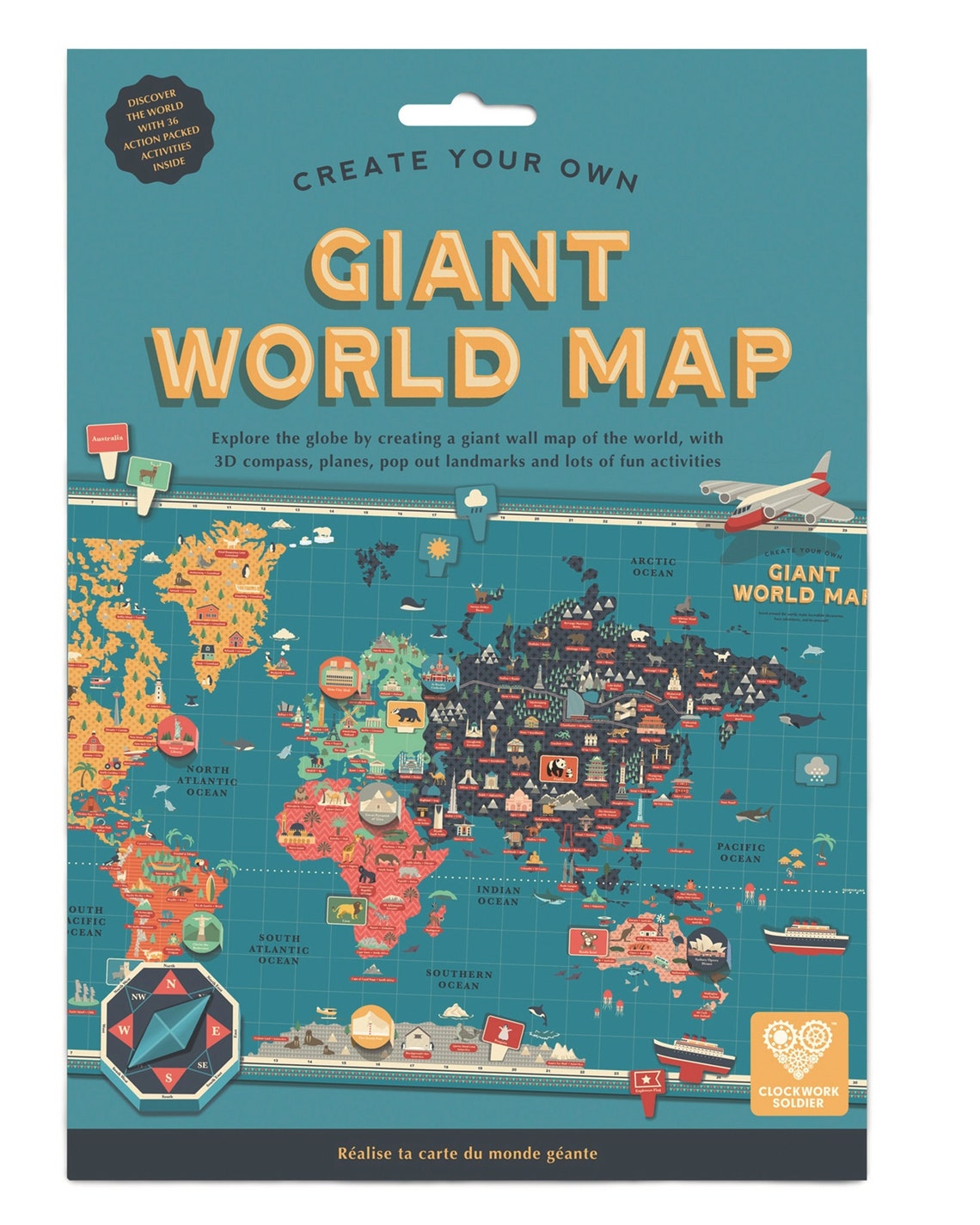 Create Your Own GIANT WORLD MAP | Etsy