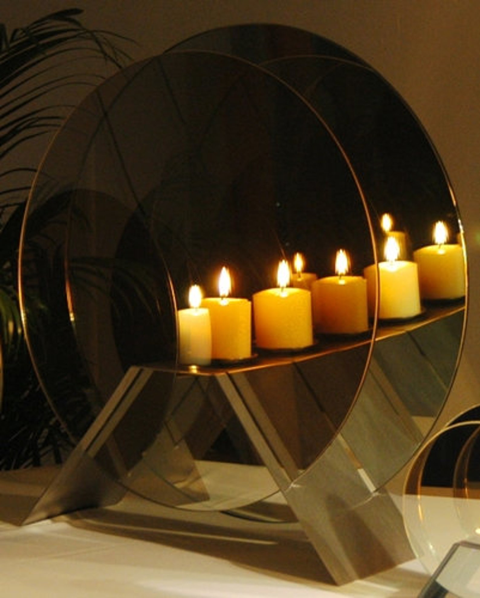 Infinity Circular Mirror Illusion Candle 210mm - Etsy UK