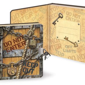 Top Secret Keep Out Lock & Key Diary - Etsy UK