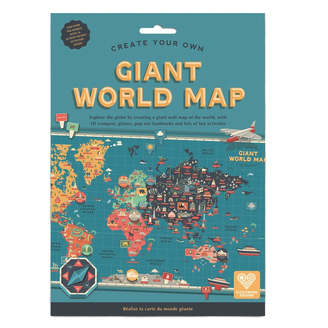 Create Your Own GIANT WORLD MAP - Etsy UK