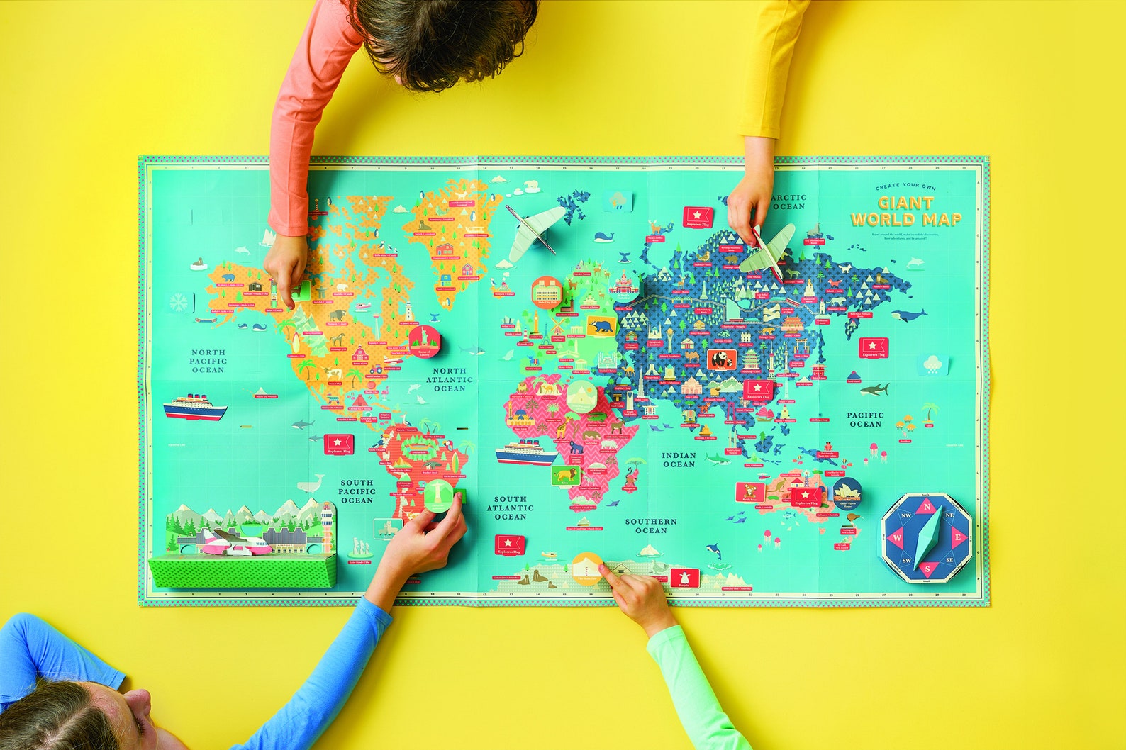 Create Your Own GIANT WORLD MAP | Etsy