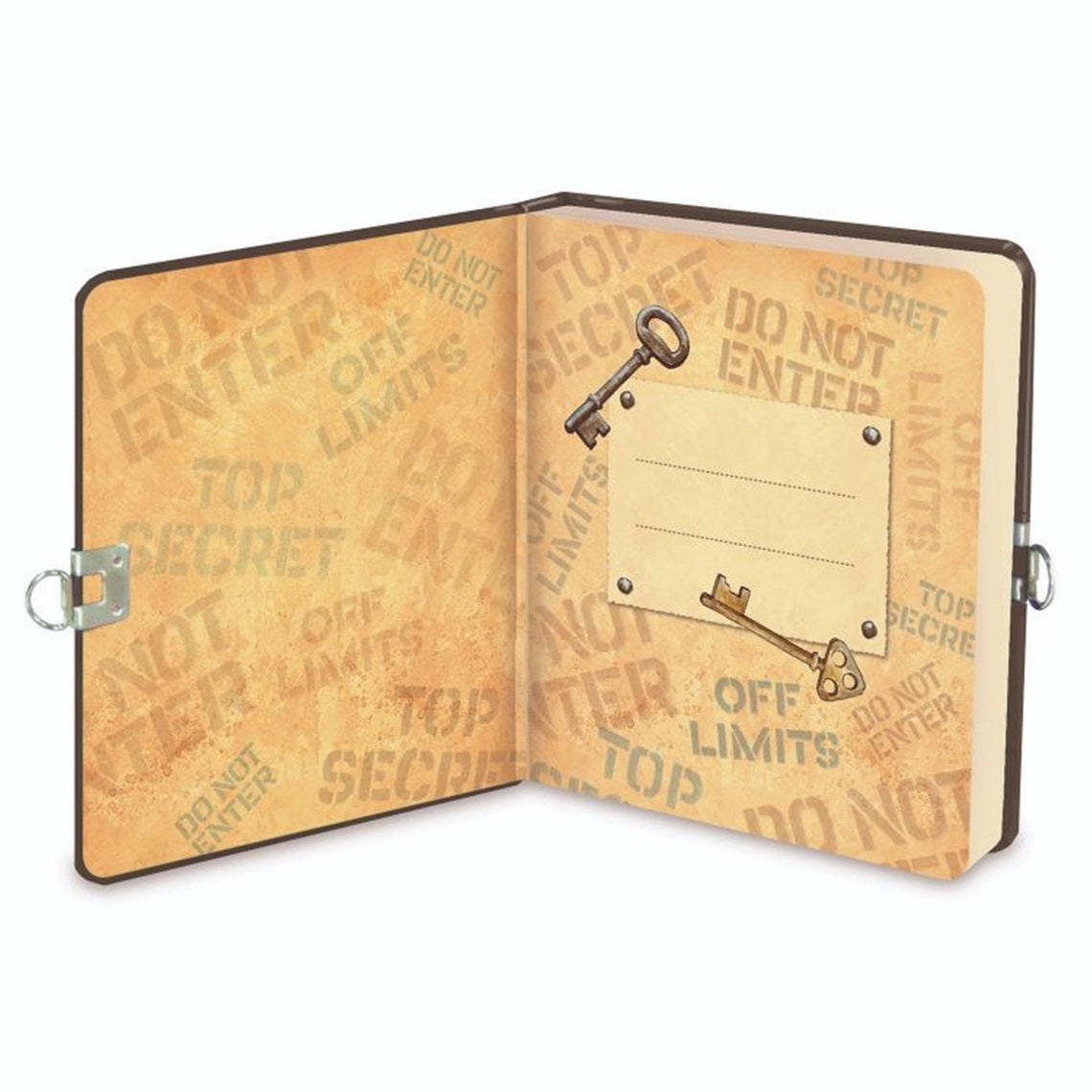 Top Secret Keep Out Lock & Key Diary - Etsy UK