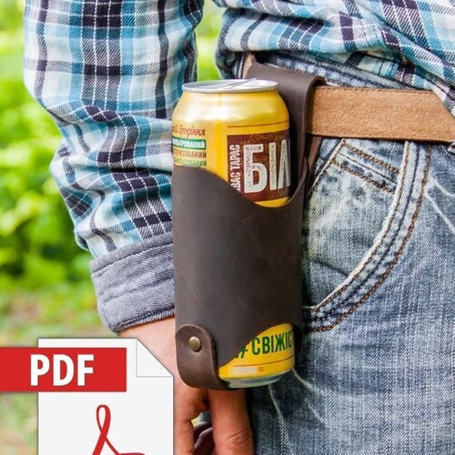 Leather Beer Bottle Holder PDF Pattern - Etsy
