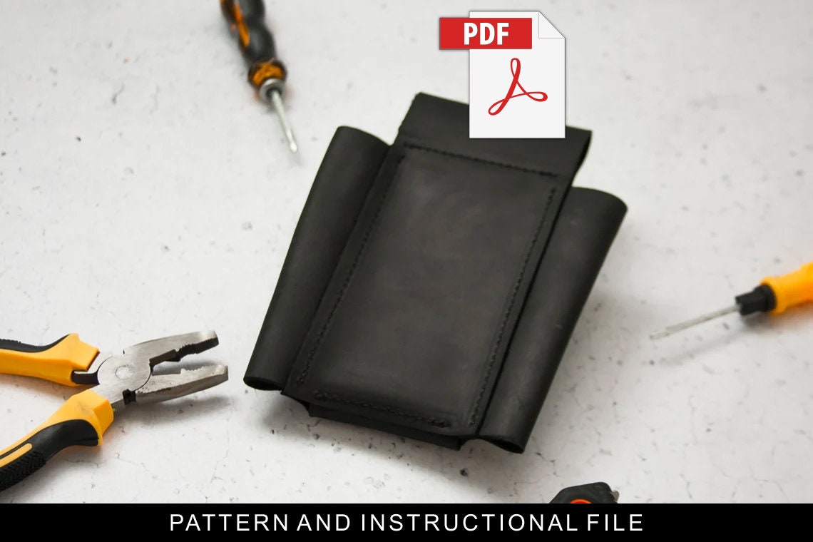 Tool Pouch Patterntool Belt Patternleather Tool Pouch - Etsy