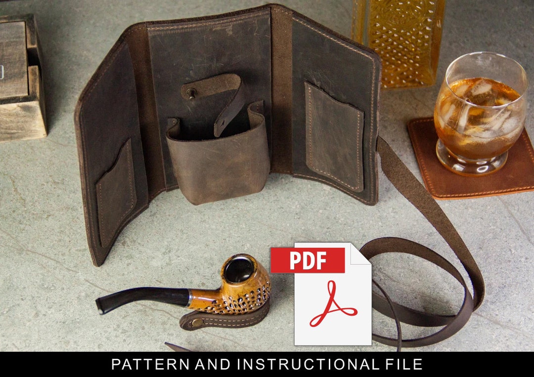 Pipe Roll Pattern, Tobacco Pouch Pdf Pattern, Pipe Bag Pattern, Pipe ...