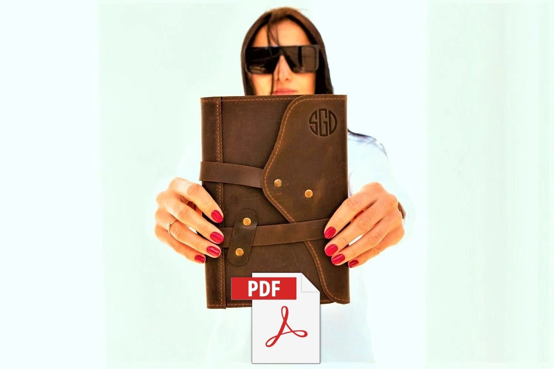 Leather Cover A5 Pdfleather Journal Pdf Downloadleather - Etsy
