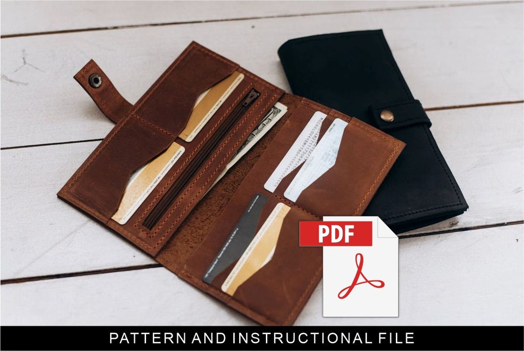 Long Wallet Pattern,mens Wallet Leather Pdf,minimalist Wallet Pattern ...