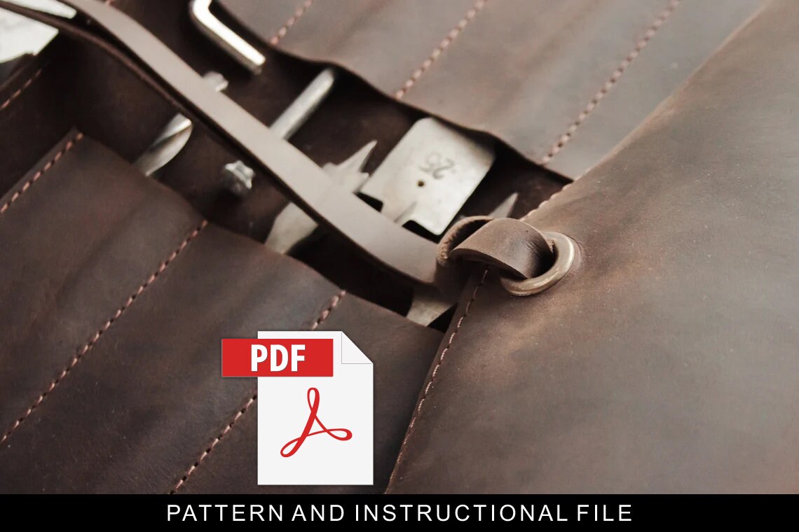 Leather Tool Roll Patterntool Roll Chisel Pdftool Roll - Etsy