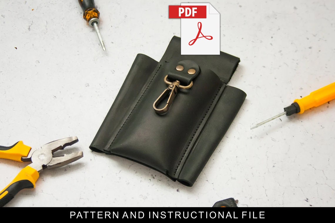 Tool Pouch Patterntool Belt Patternleather Tool Pouch - Etsy