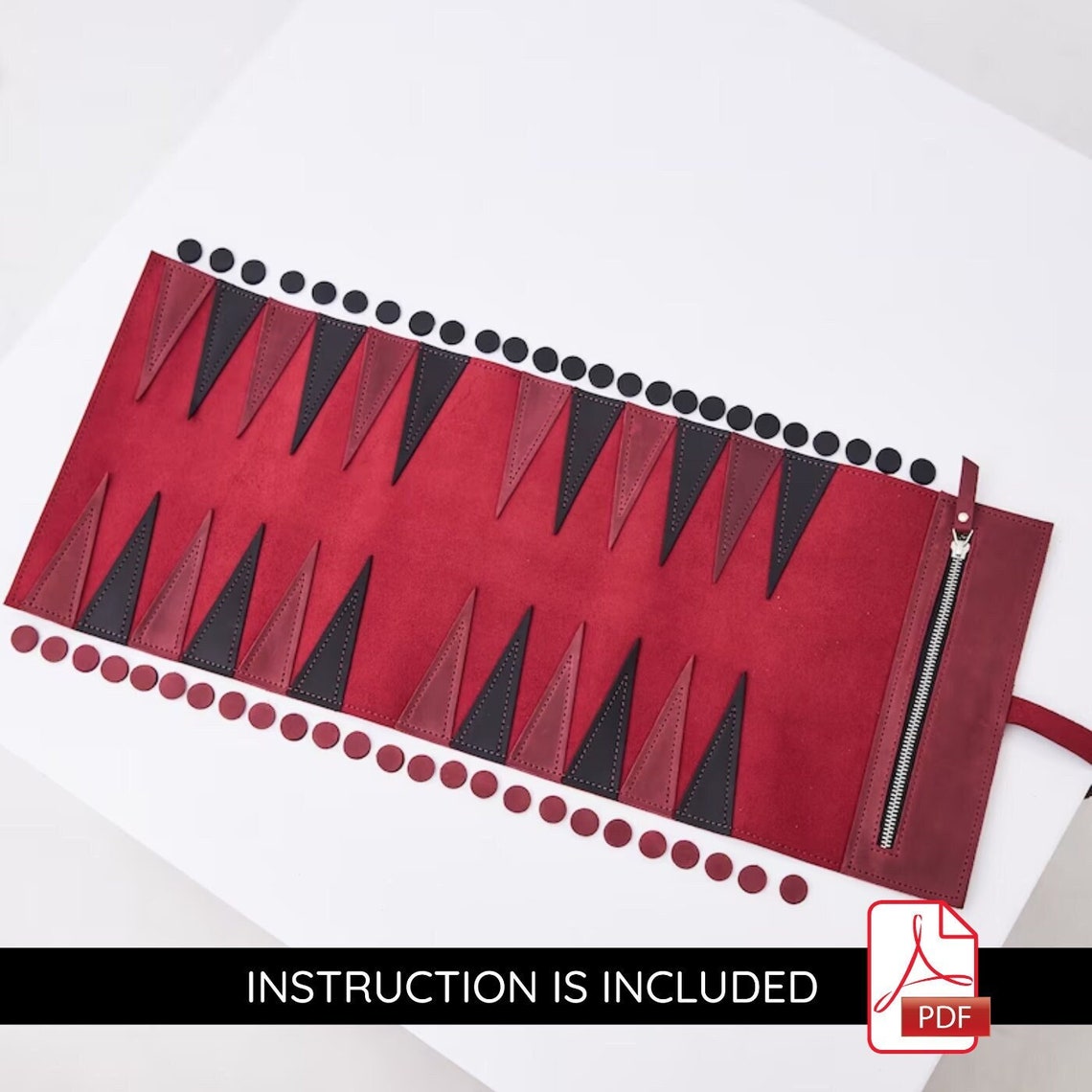 Leather Backgammon Pattern, Backgammon Pattern Pdf, Backgammon Set ...