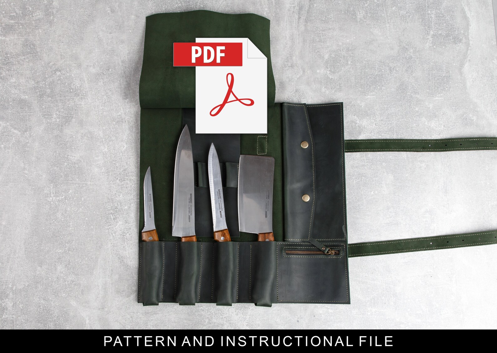 Leather Knife Roll Pdf,knife Bag Pattern,chef Knife Roll Pdf,knife Case ...