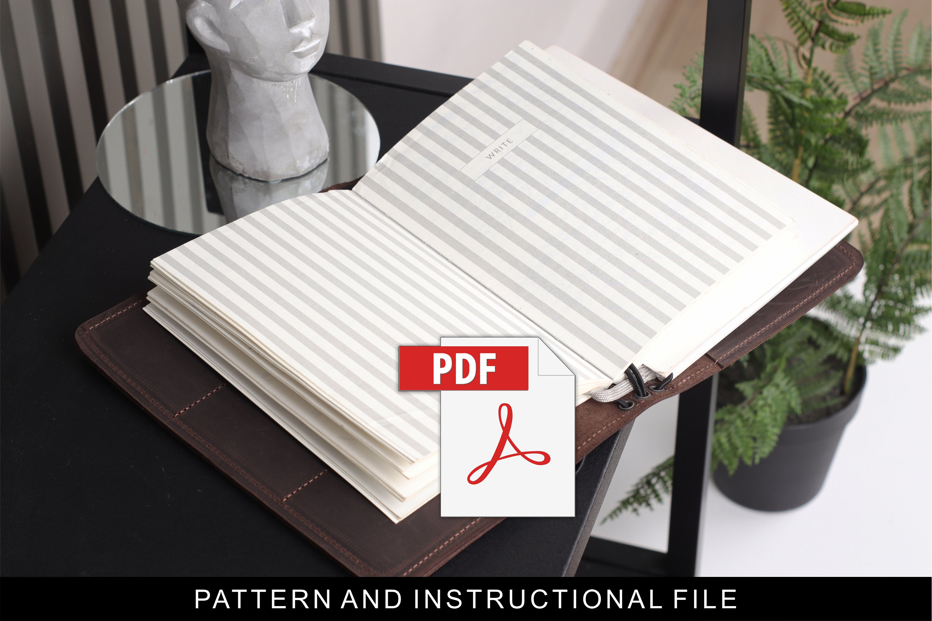 Leather Journal Pattern,leather Portfolio Pattern,leather Notebook ...