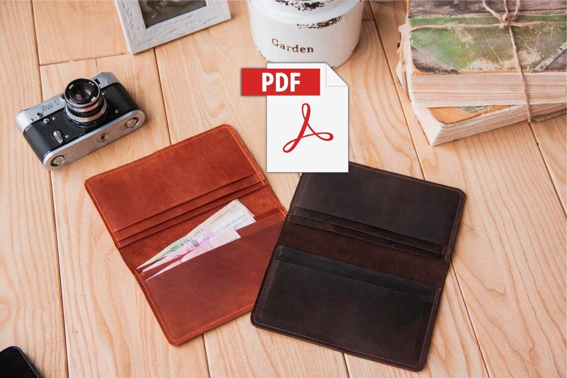 Checkbook Cover Pattern Checkbook Cover Pdf Leather Wallet - Etsy