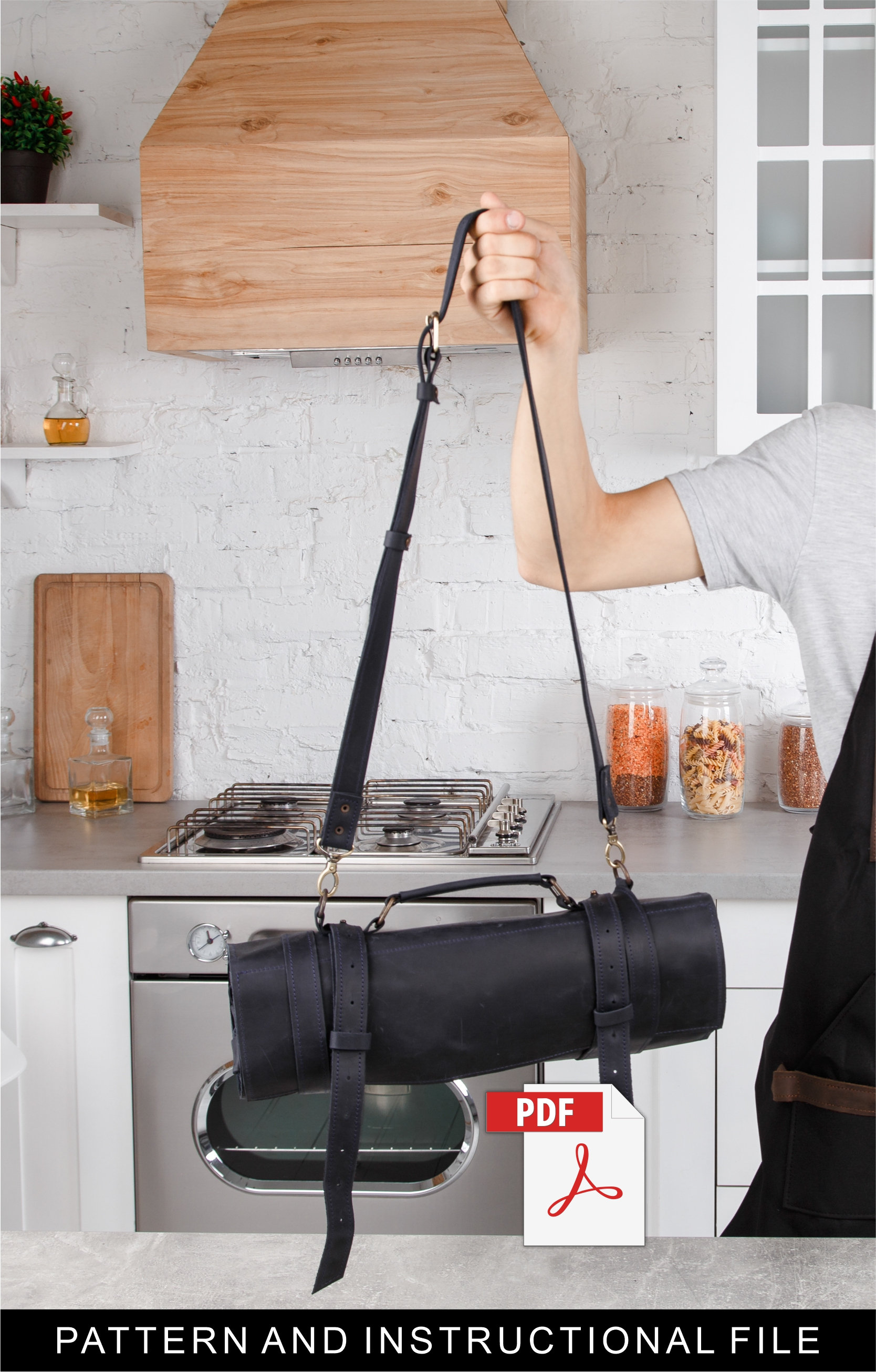 Leather Knife Roll Pdfknife Bag Patternchef Knife Roll - Etsy