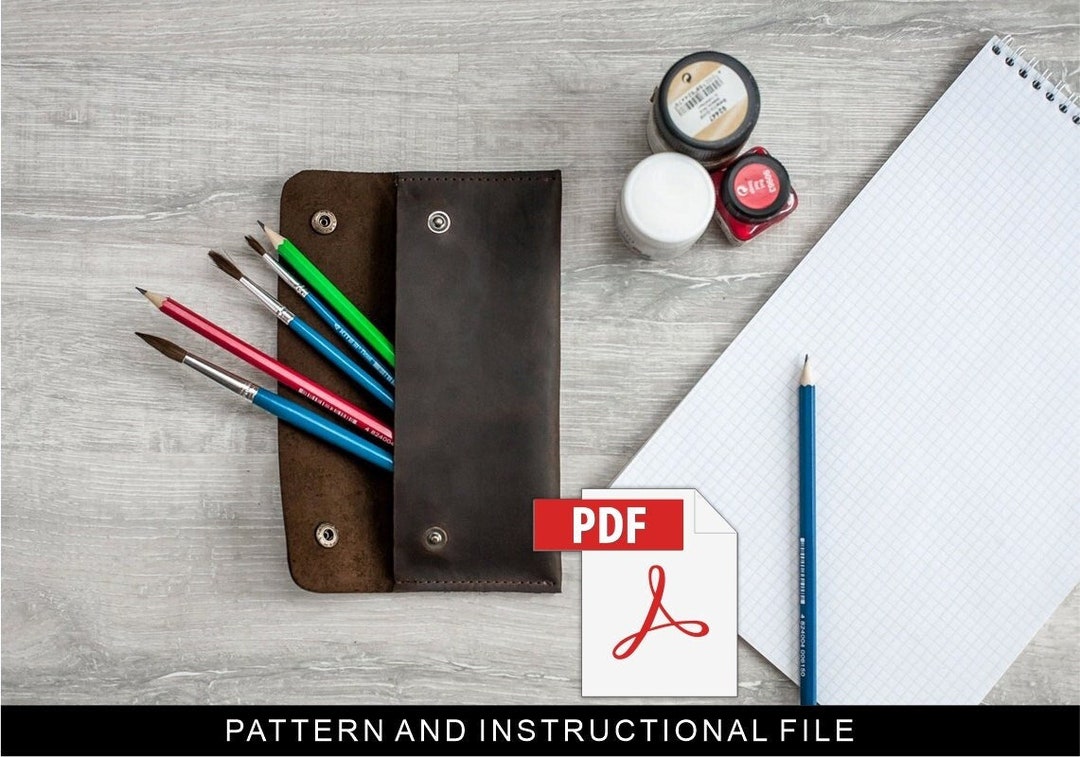 Leather Pen Case Pattern, Leather Pencil Case Pattern, Leather Pen Case ...