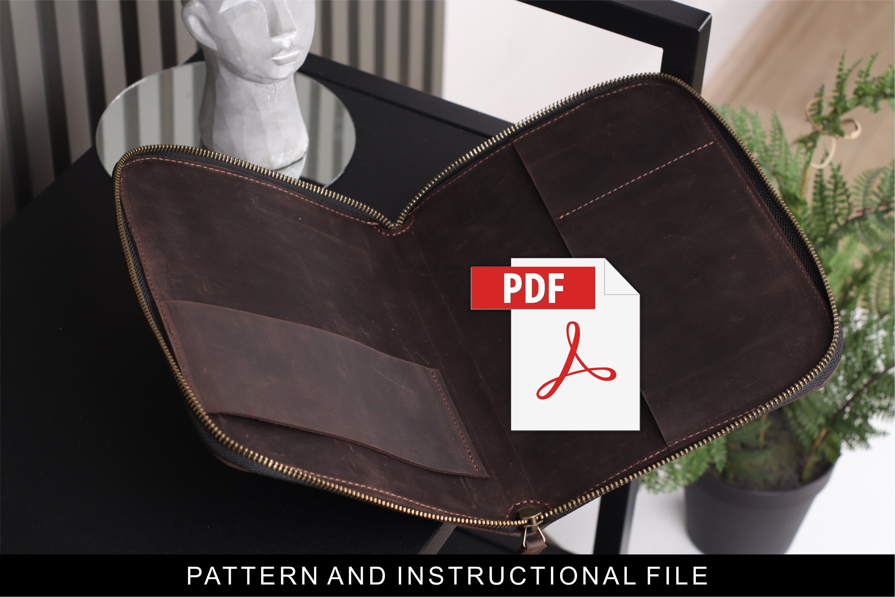 Leather Portfolio Patterna4 Portfolio Pdfleather Padfolio | Etsy