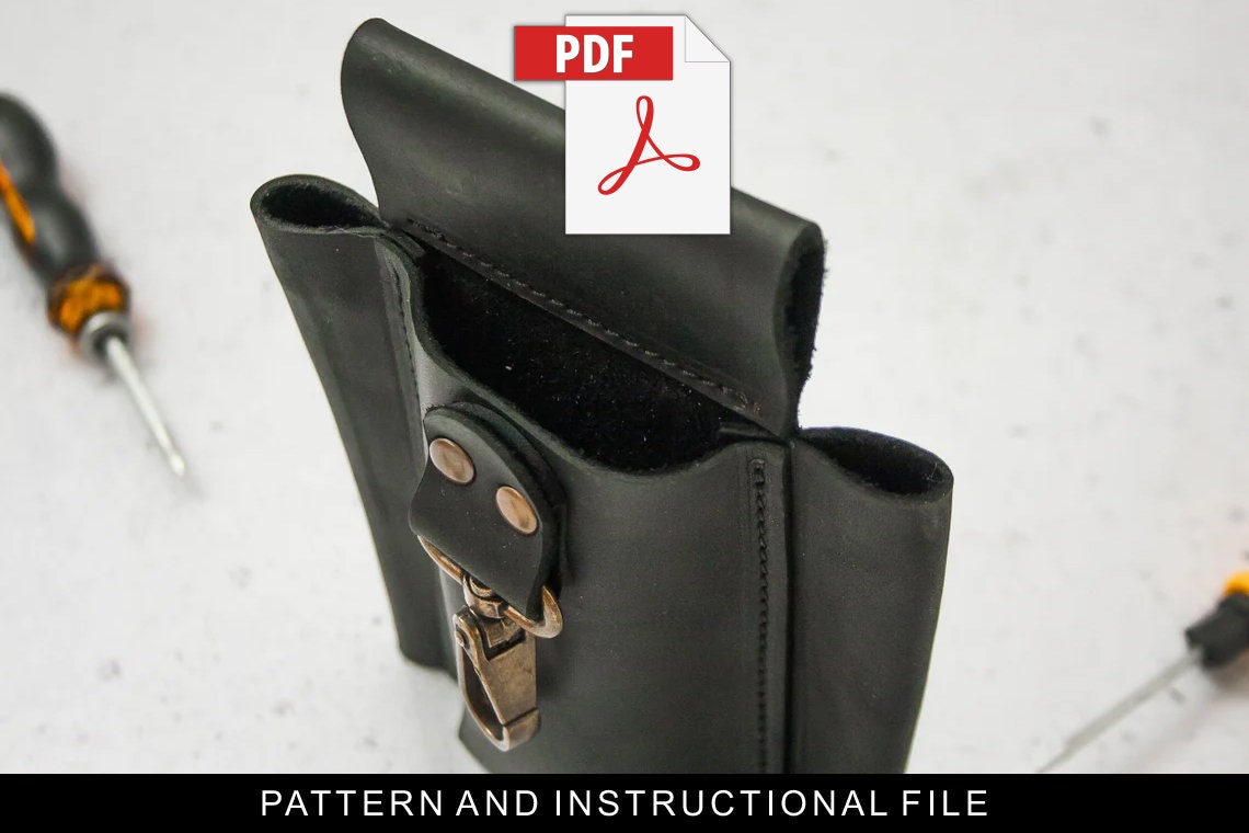 Tool Pouch Patterntool Belt Patternleather Tool Pouch - Etsy