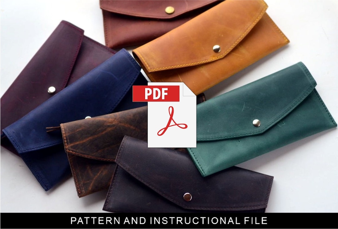 Leather Clutch Pattern, Leather Clutch Pdf, Clutch Pattern, Clutch Pdf, Leather Women Clutch ...