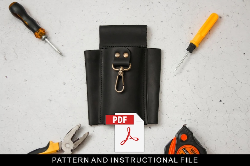 Tool Pouch Patterntool Belt Patternleather Tool Pouch - Etsy