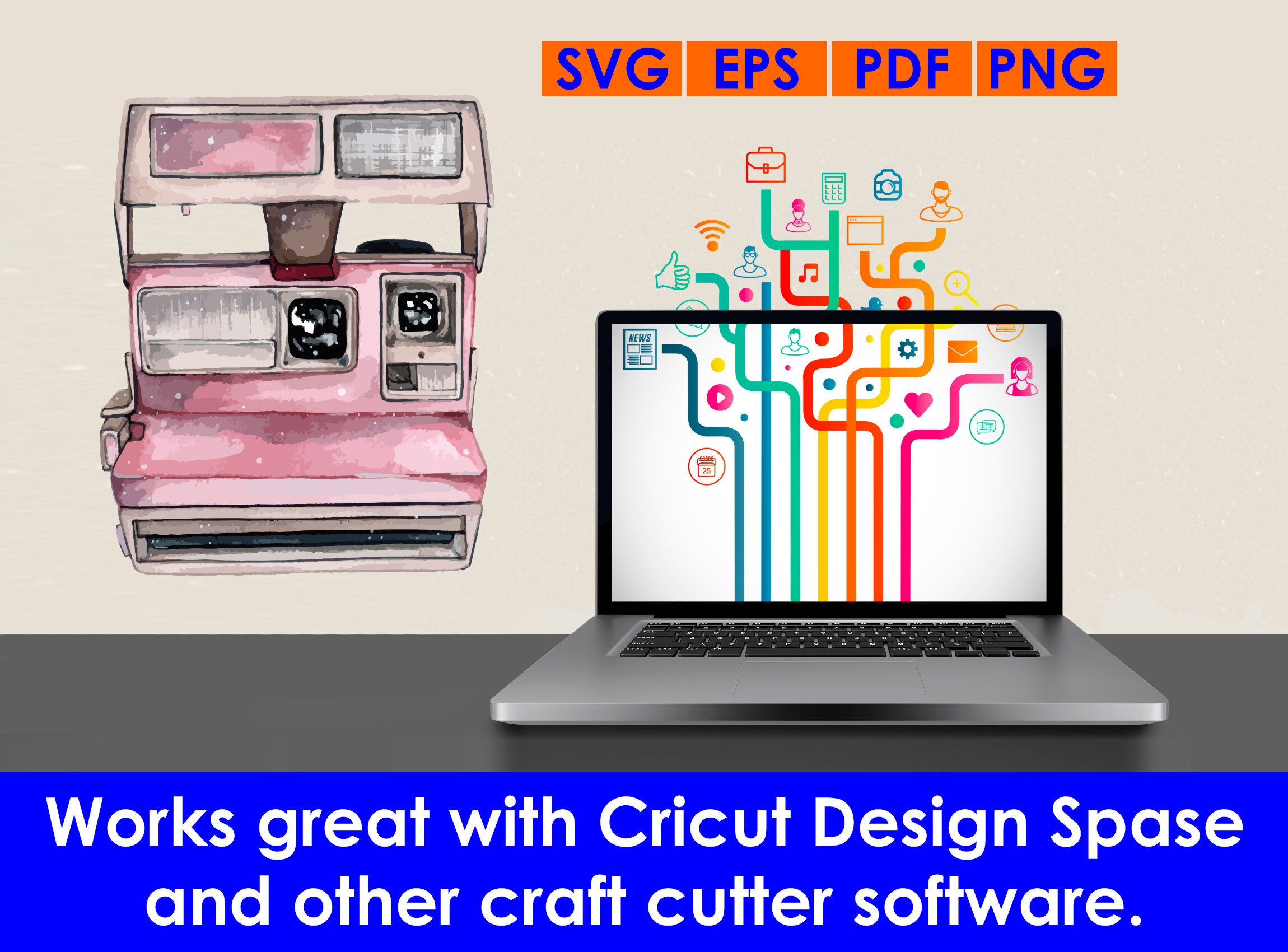 Camera Svg Filesphotocamera Svgcamera Watercolor - Etsy