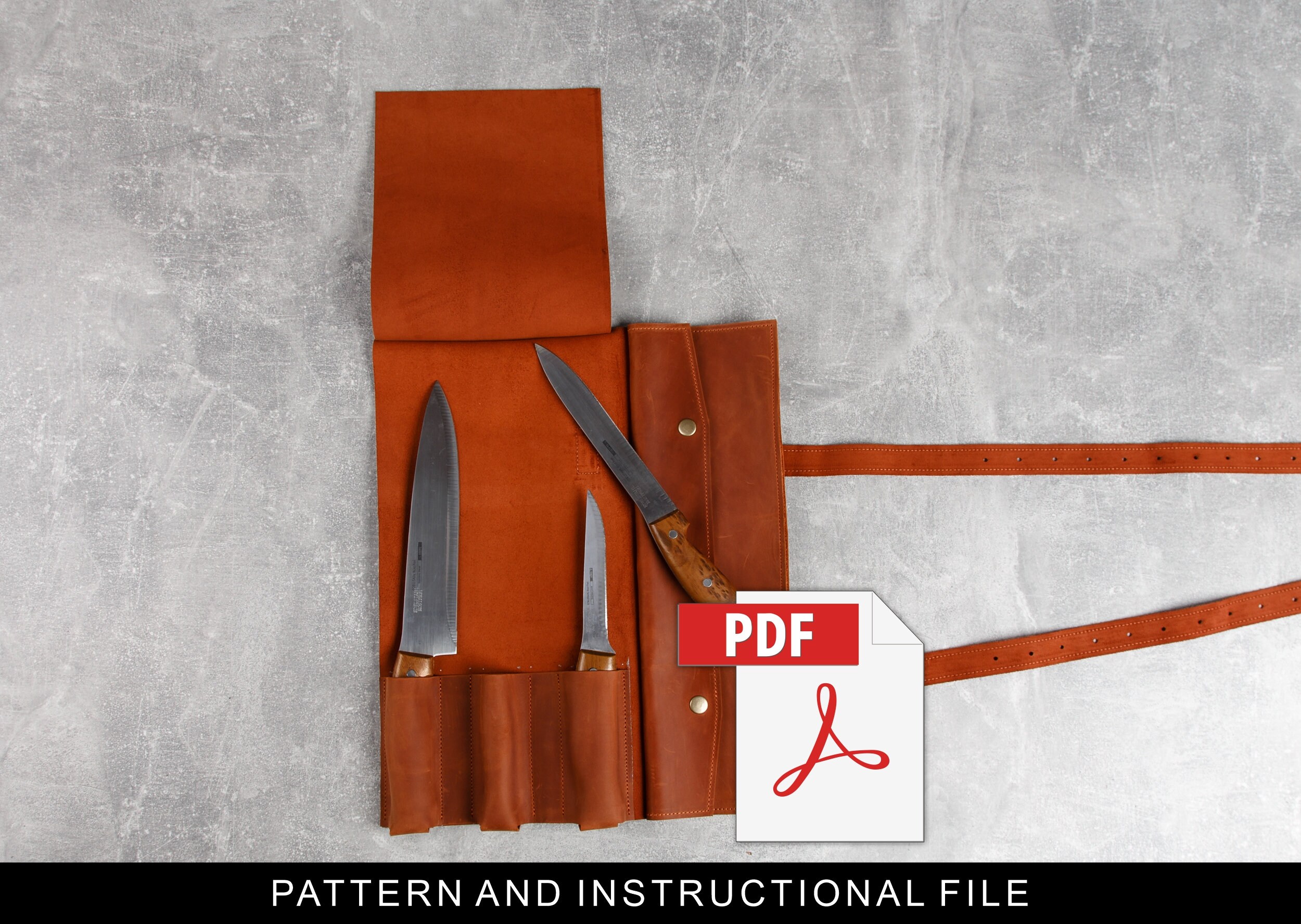 Leather Knife Roll Pdf,knife Bag Pattern,chef Knife Roll Pdf,knife Case ...