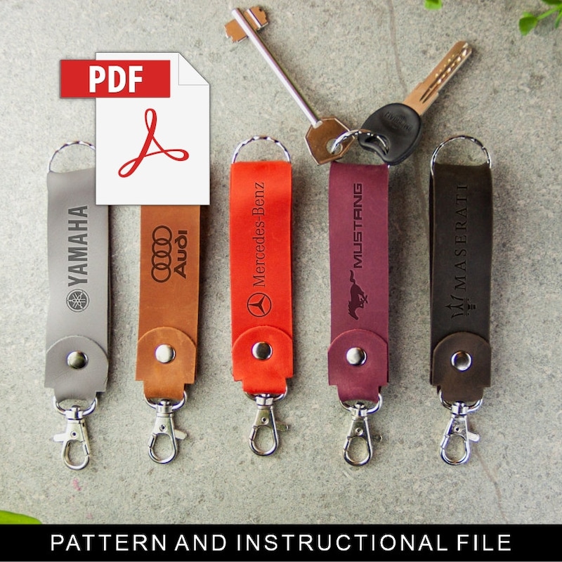 Leather Keychain Pattern - Etsy