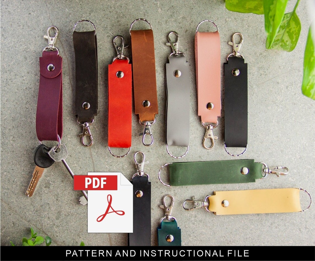 Keychain Pattern, Keychain Pdf, Leather Keychain Pattern, Leather ...