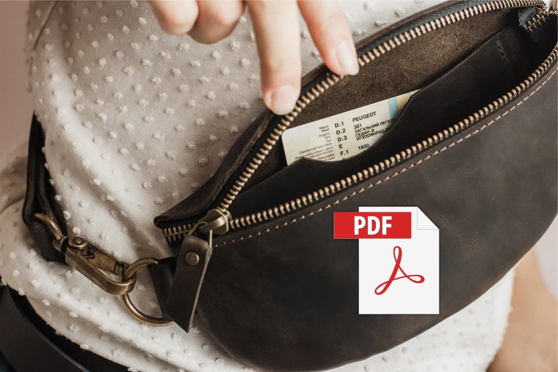Leather Belt Bag Patternhip Bag Pattern Pdfwaist Bag - Etsy