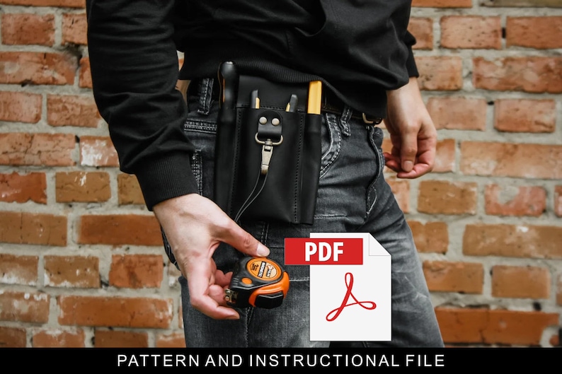 Tool Pouch Patterntool Belt Patternleather Tool Pouch - Etsy