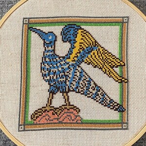 Medieval Hercinia Cross Stitch Pattern PDF, Legendary Medieval Bird - Etsy