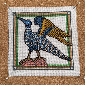 Medieval Hercinia Cross Stitch Pattern PDF, Legendary Medieval Bird - Etsy