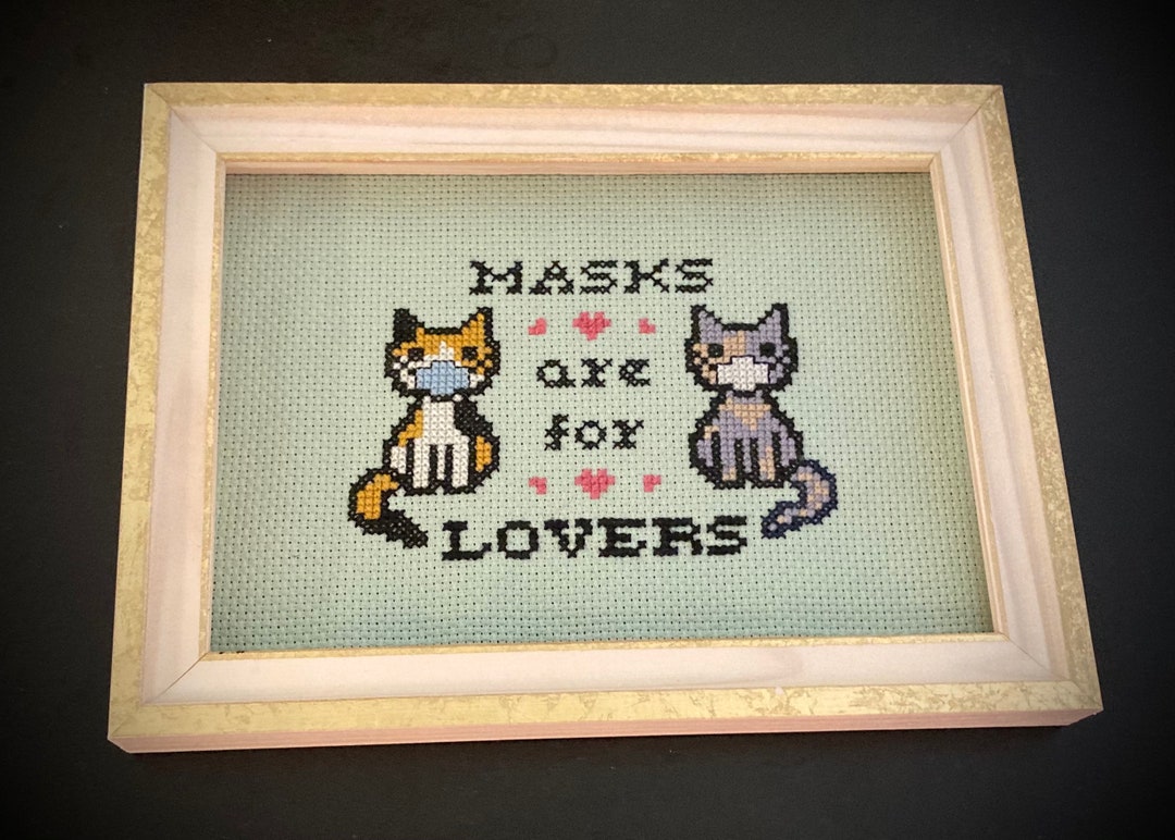 PDF ~ Masks Are for Lovers Cross Stitch Pattern (version 2) - Etsy